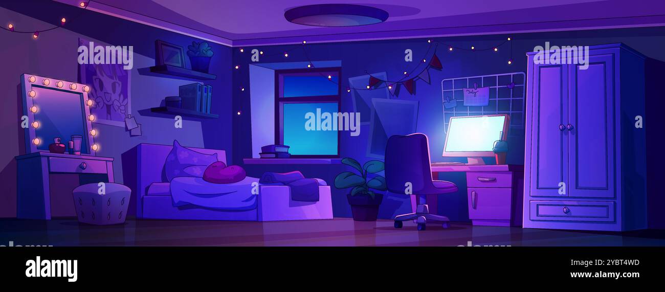 Dark room computer screen glow hi-res stock photography and images - Alamy