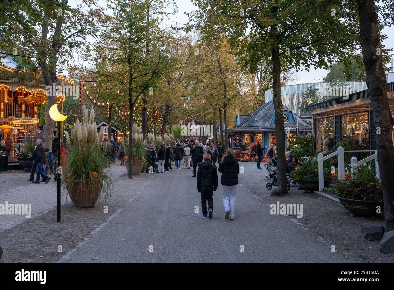 Copenhagen, Denmark - October 17, 2024: Halloween decorations at Tivoli ...