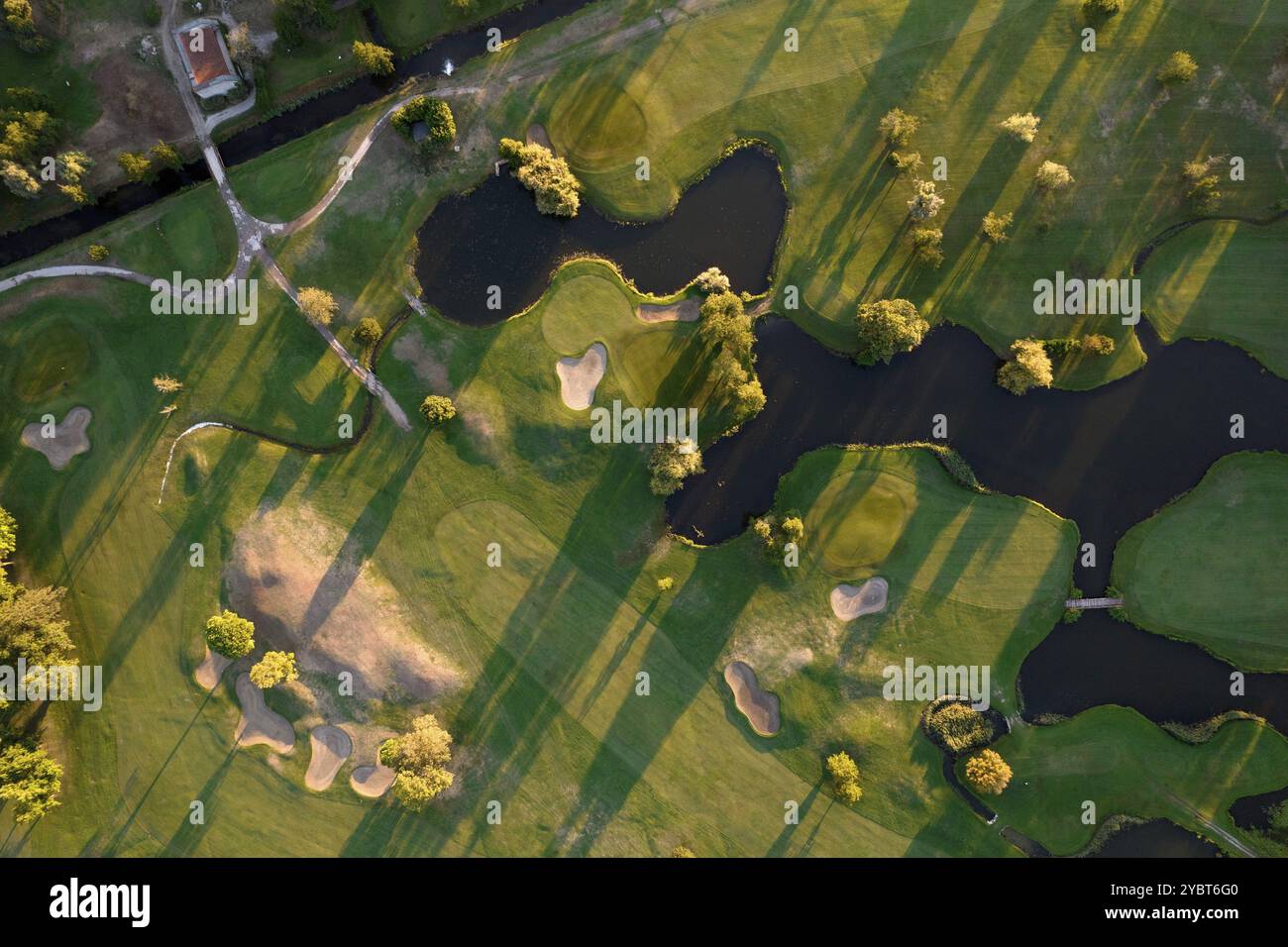 Aerial shot golf course light hi-res stock photography and images - Alamy