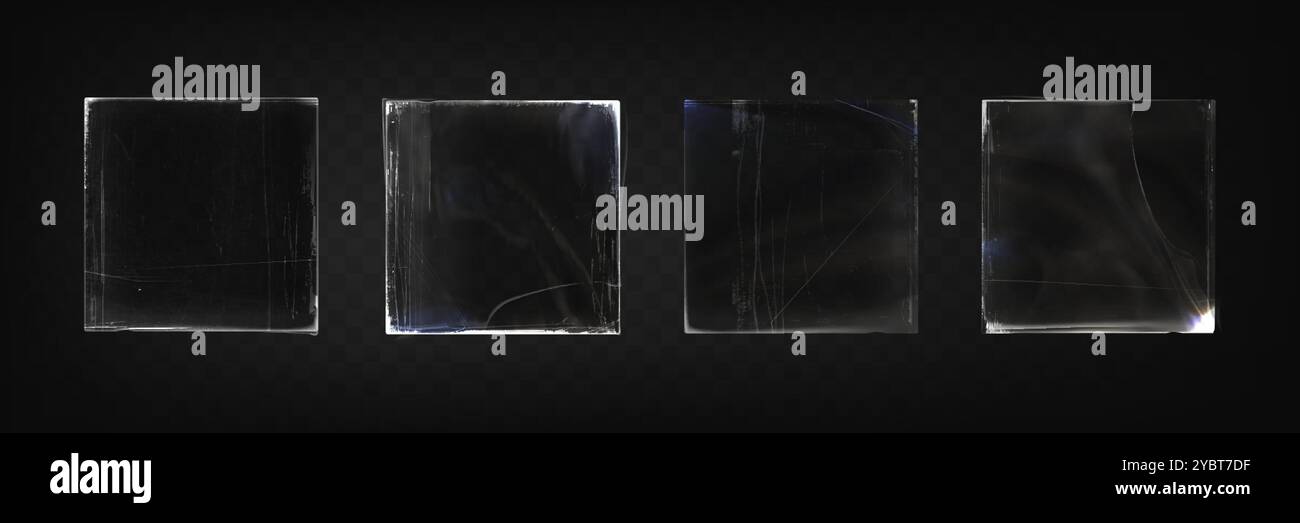 Vinyl vintage cd album or photo cover with cracks, worn edges and ...