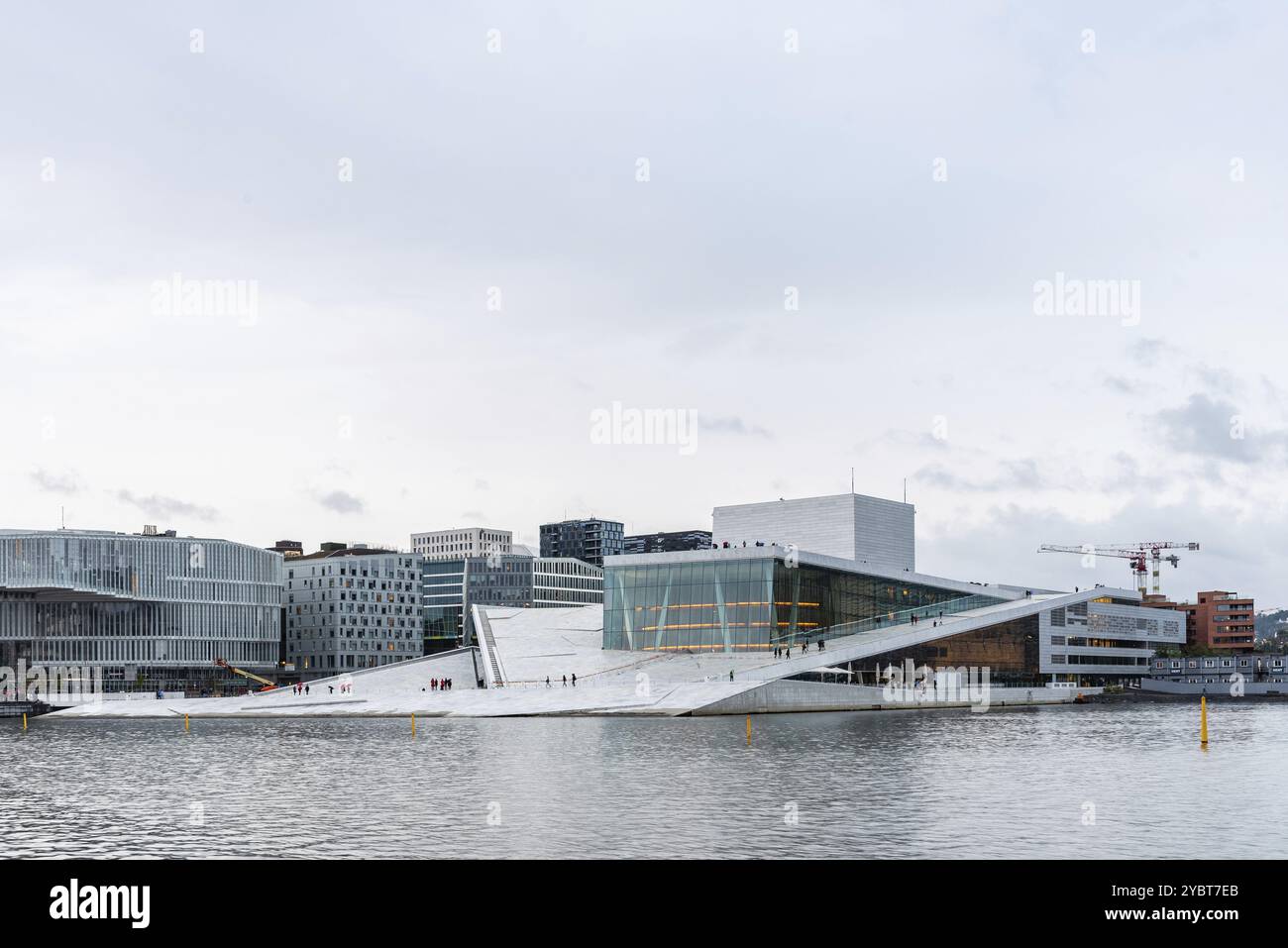 Oslo, Norway, August 10, 2019: Exterior view of Opera house in Oslo ...