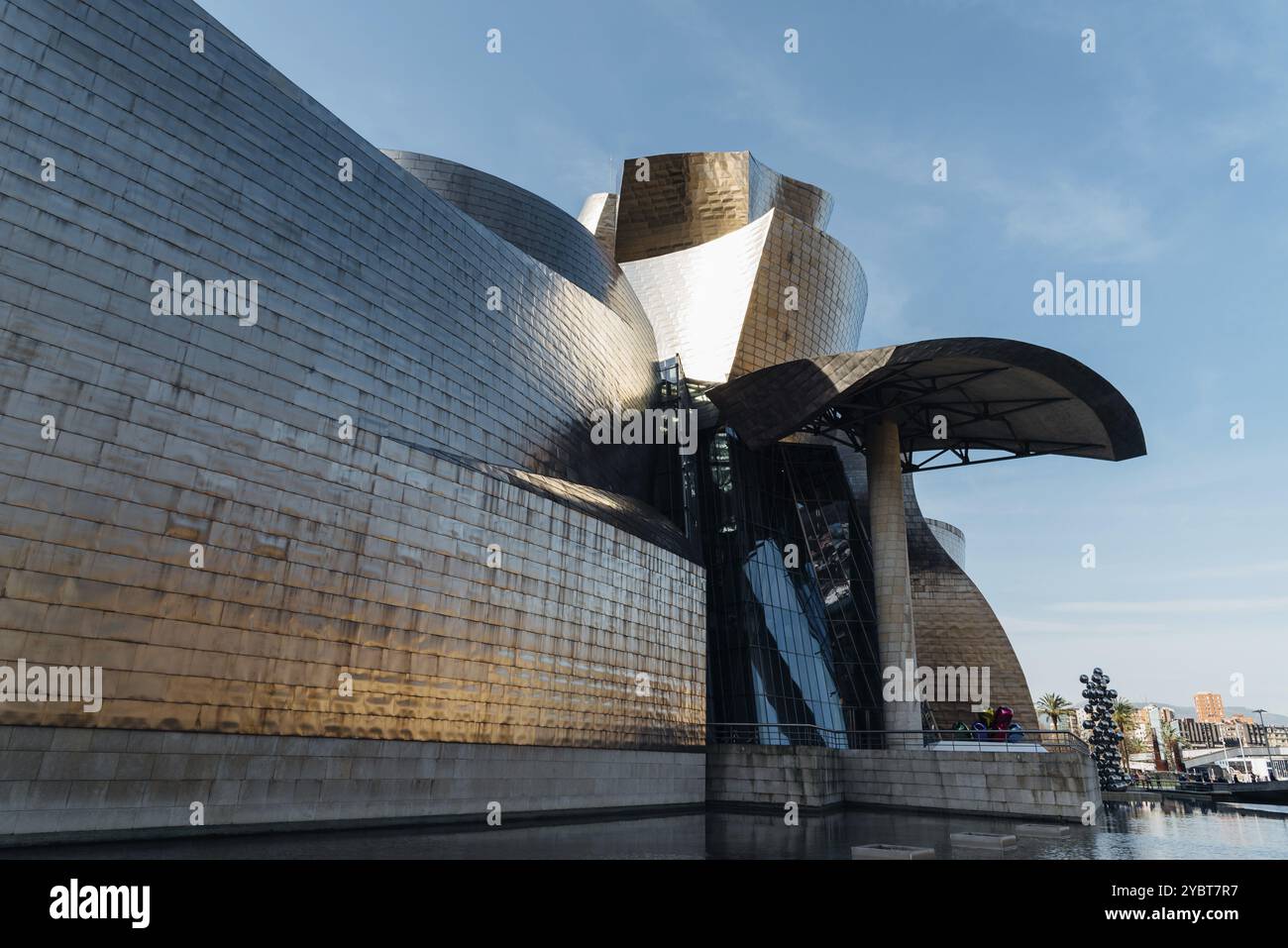 Bilbao, Spain, February 13, 2022: Exterior view of Guggenheim Museum ...