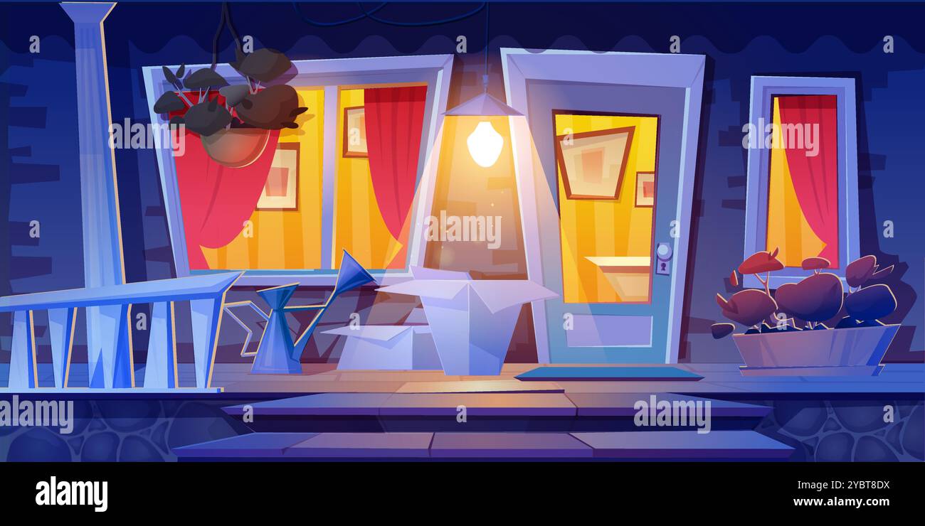 Dark outside stairs Stock Vector Images - Alamy