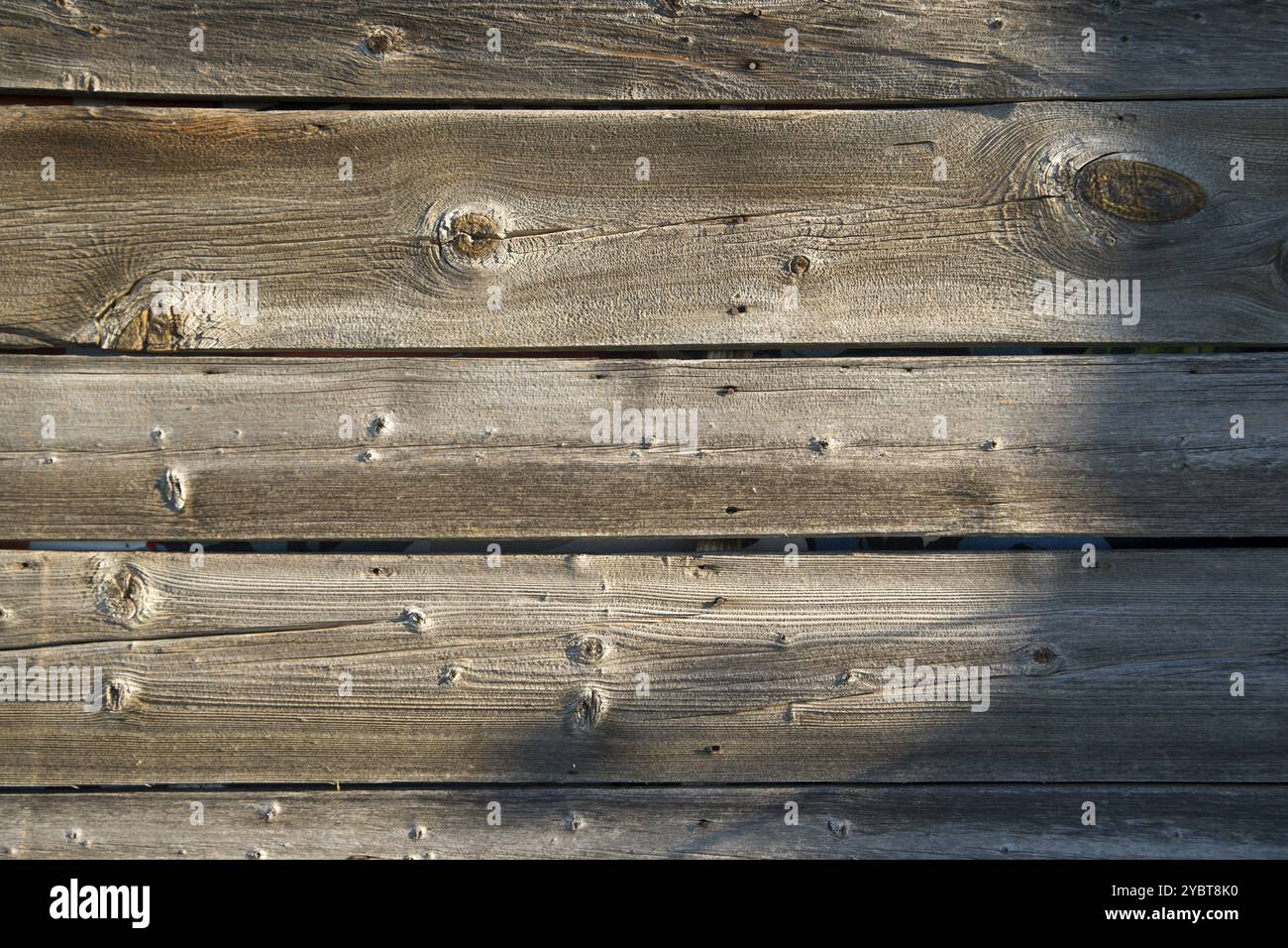 Outer wall built with old wooden planks worn out Stock Photo - Alamy