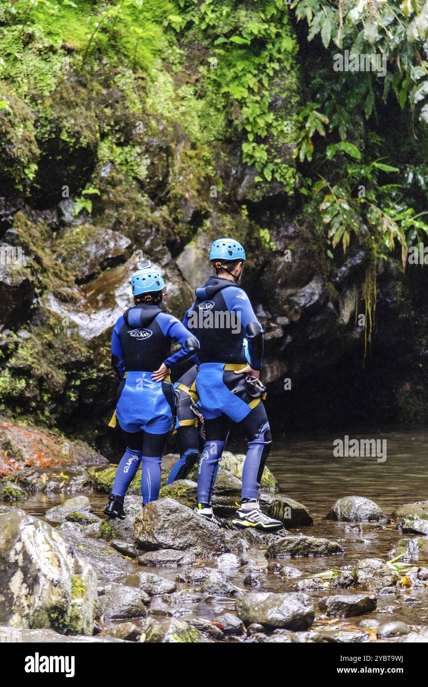 Canyoning in azores hi-res stock photography and images - Alamy