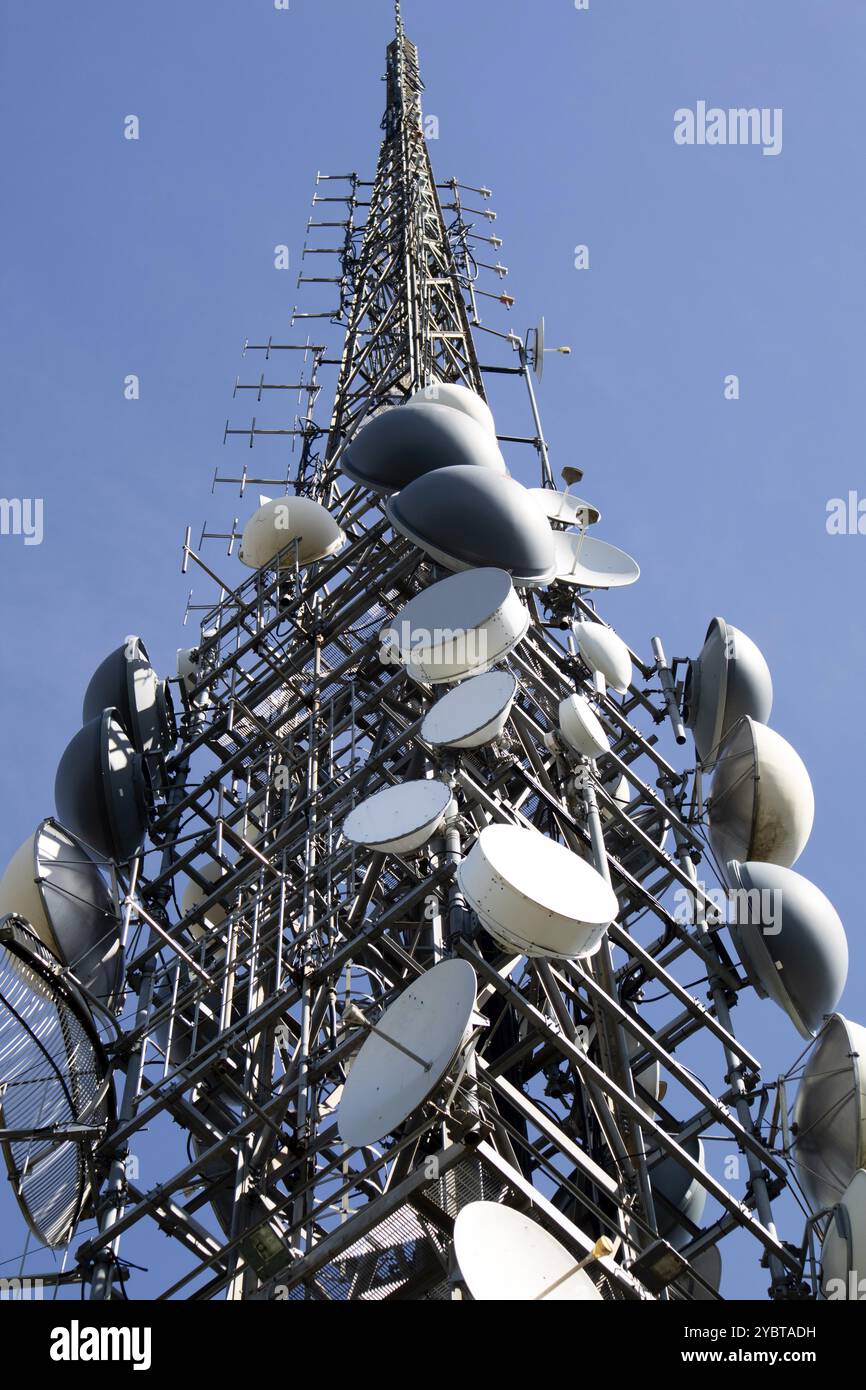 Communication telecommunication television antennas hi-res stock ...