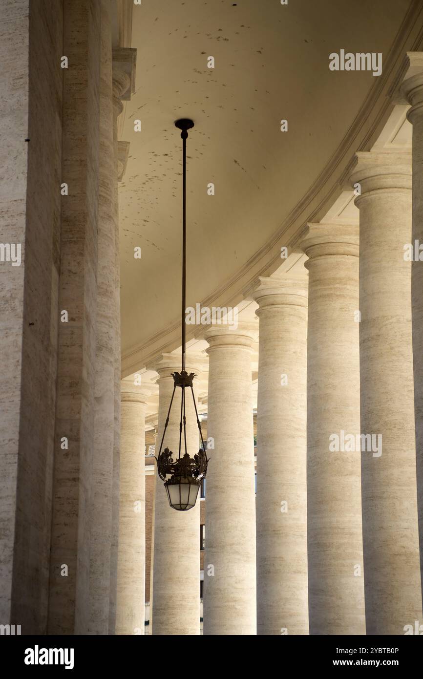 Architectural details Portico of Bernini in Vatican City Italy Stock ...