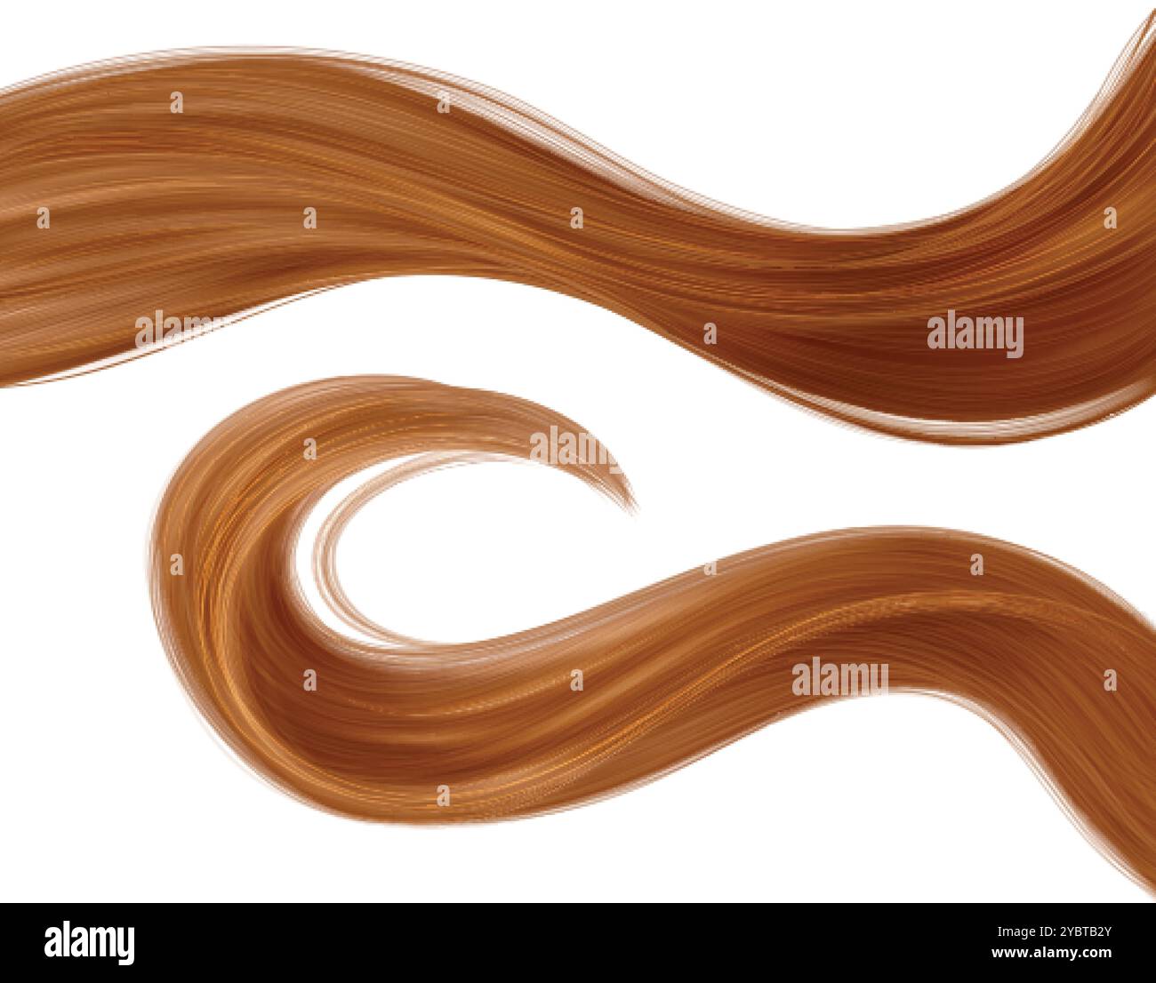 Brunette female wavy hair Stock Vector Images - Alamy