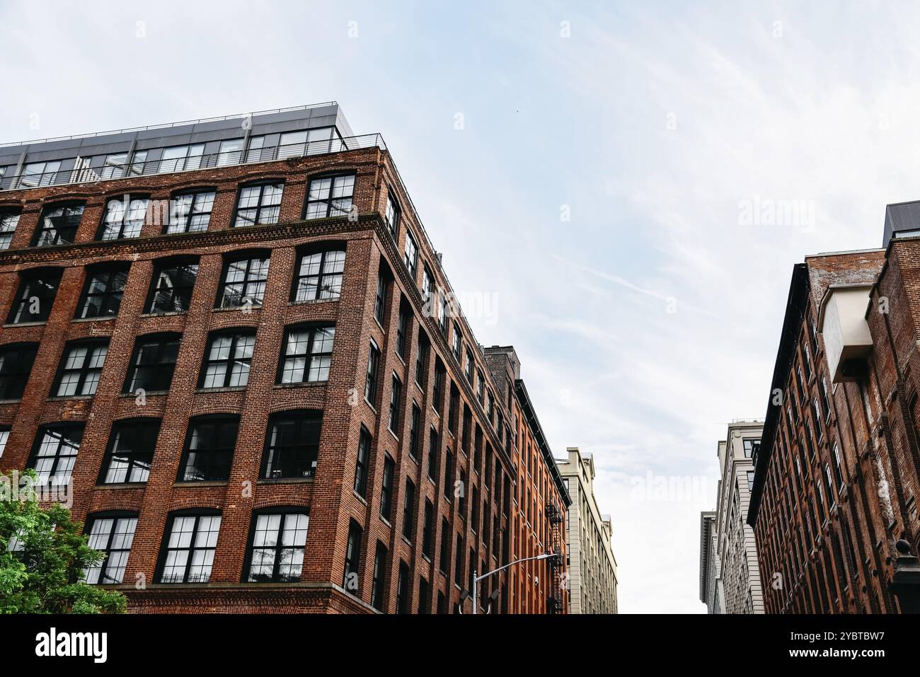 Old Industrial Buildings with Brick Facades in Brooklyn, New York City ...