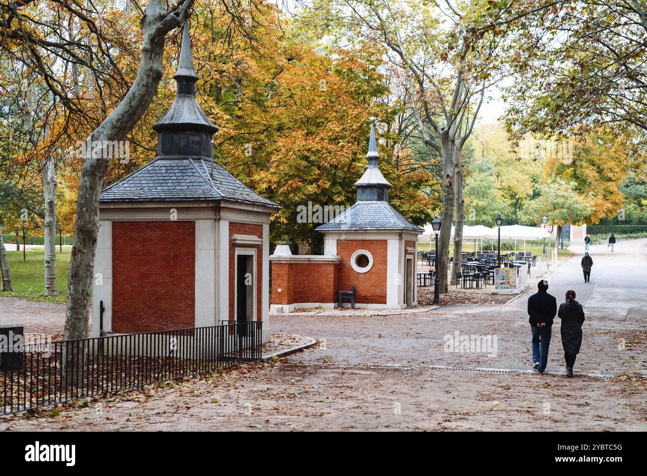 Madrid, Spain, October 24, 2020: Scene of the Buen Retiro Park in ...
