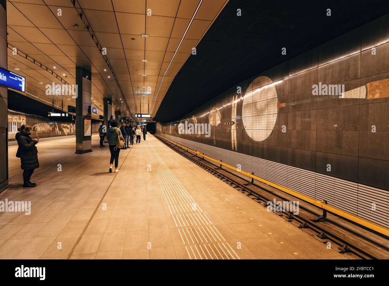 Amsterdam, Netherlands, May 5, 2022: Underground station in central ...