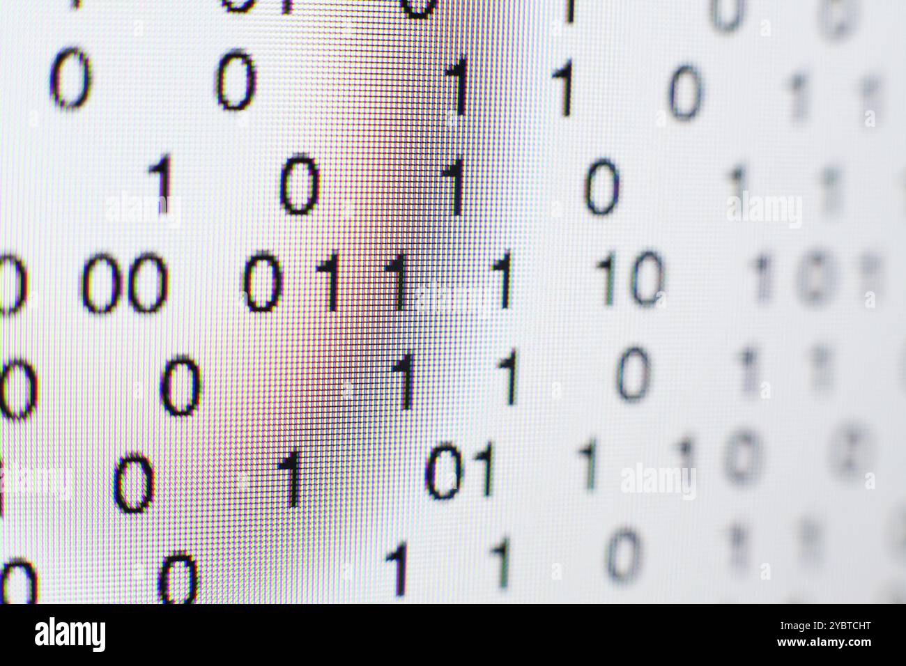 Binary code on a computer screen Stock Photo - Alamy