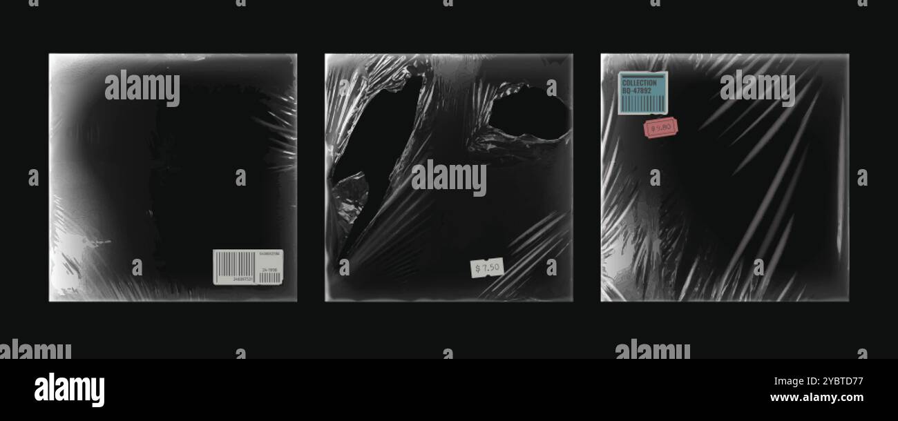 Vintage cd album plastic vinyl cover with paper sticker and price tag ...