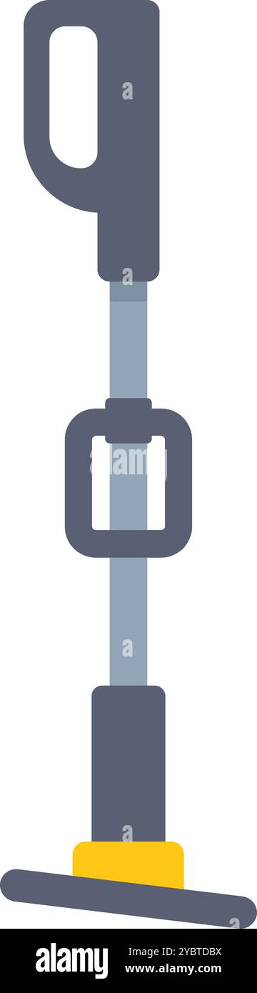 Simple vector illustration of a cordless vacuum cleaner standing ...
