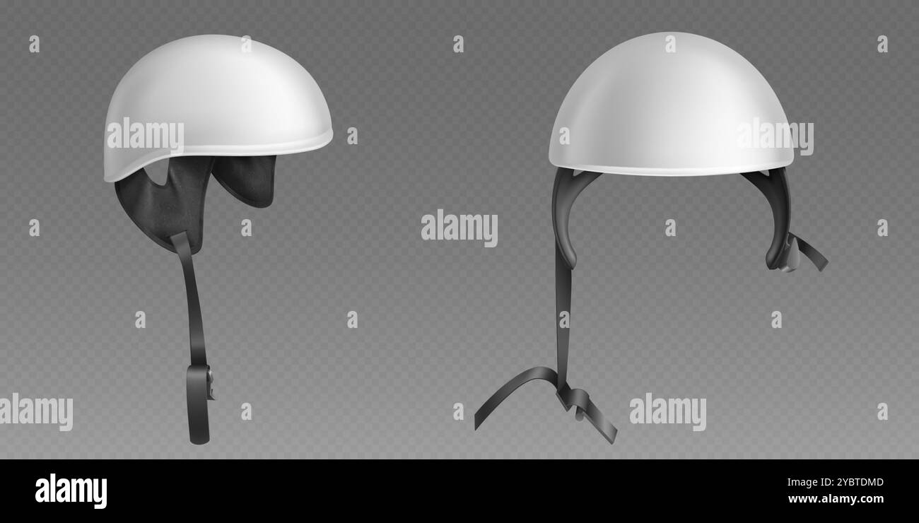 Motorcycle and scooter helmet for head protection. Realistic 3d vector ...