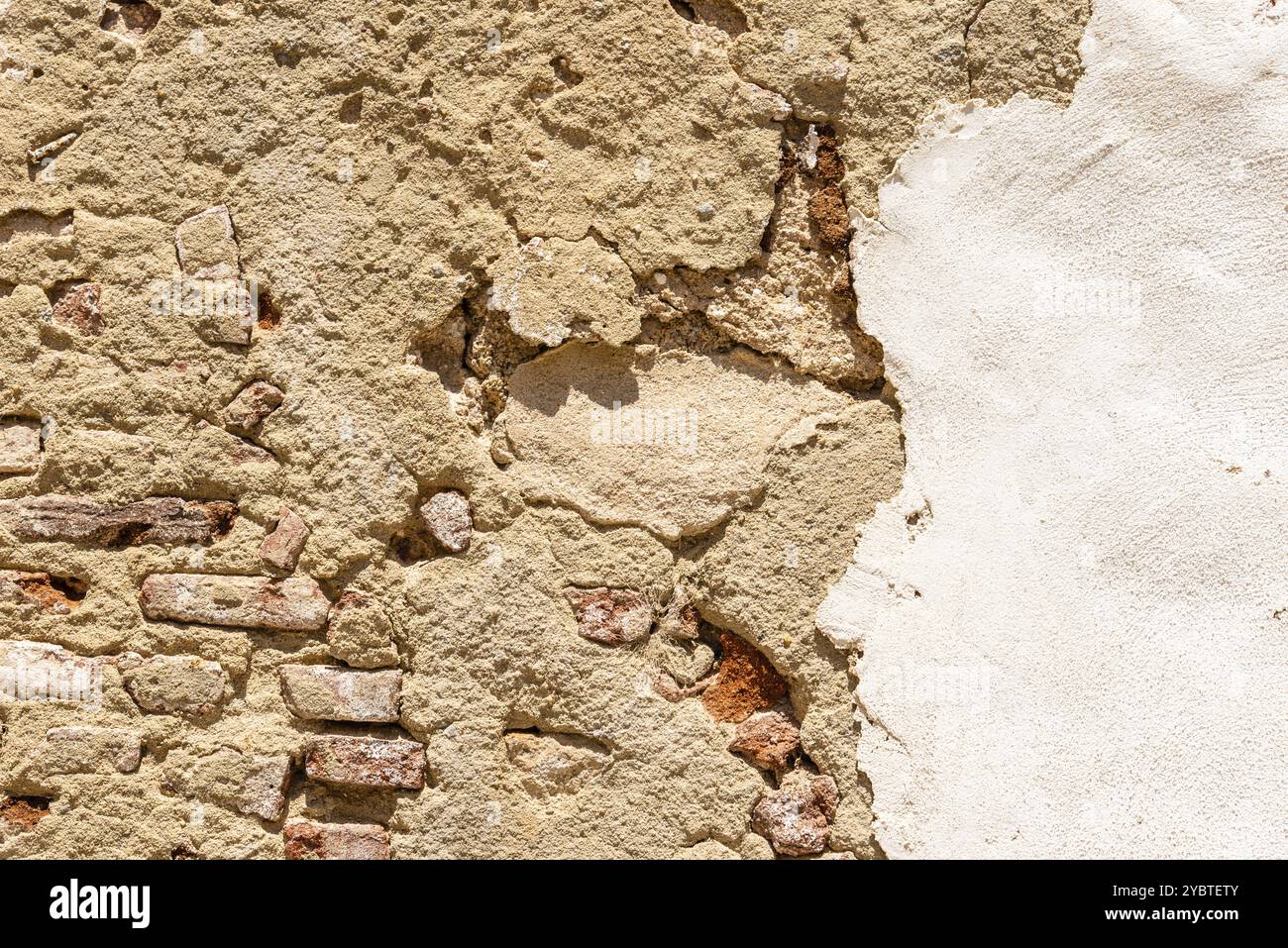 Wall made of brick and plaster hi-res stock photography and images - Alamy