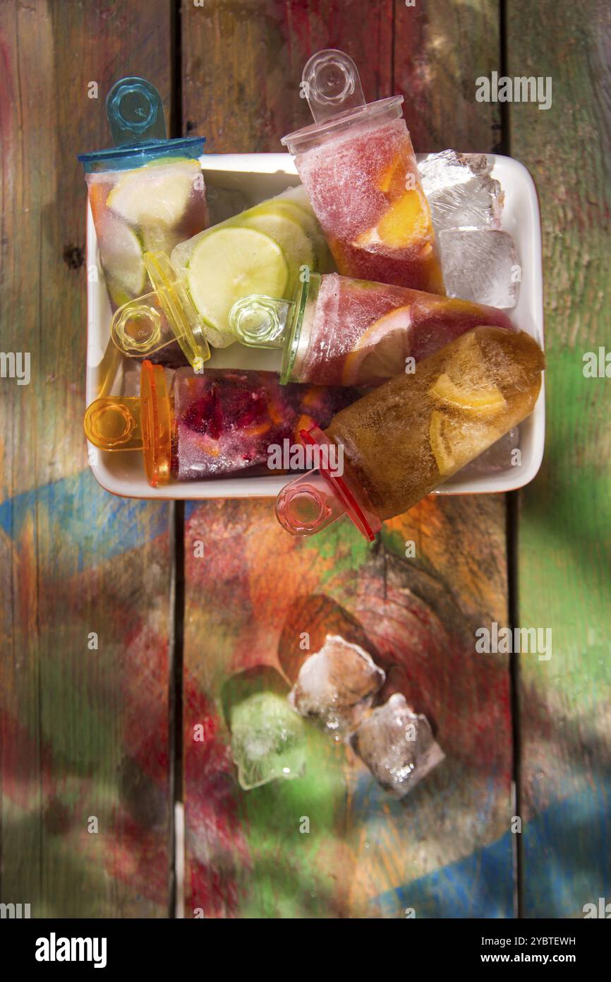 Cool off in summer with a break at the base of icicles citrus Stock ...