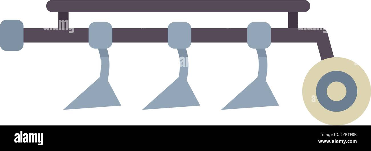 This agricultural cultivator ploughing machine illustration is perfect ...