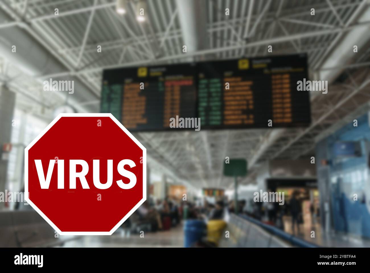 Wuhan coronavirus pandemic concept with STOP sign with the word virus ...