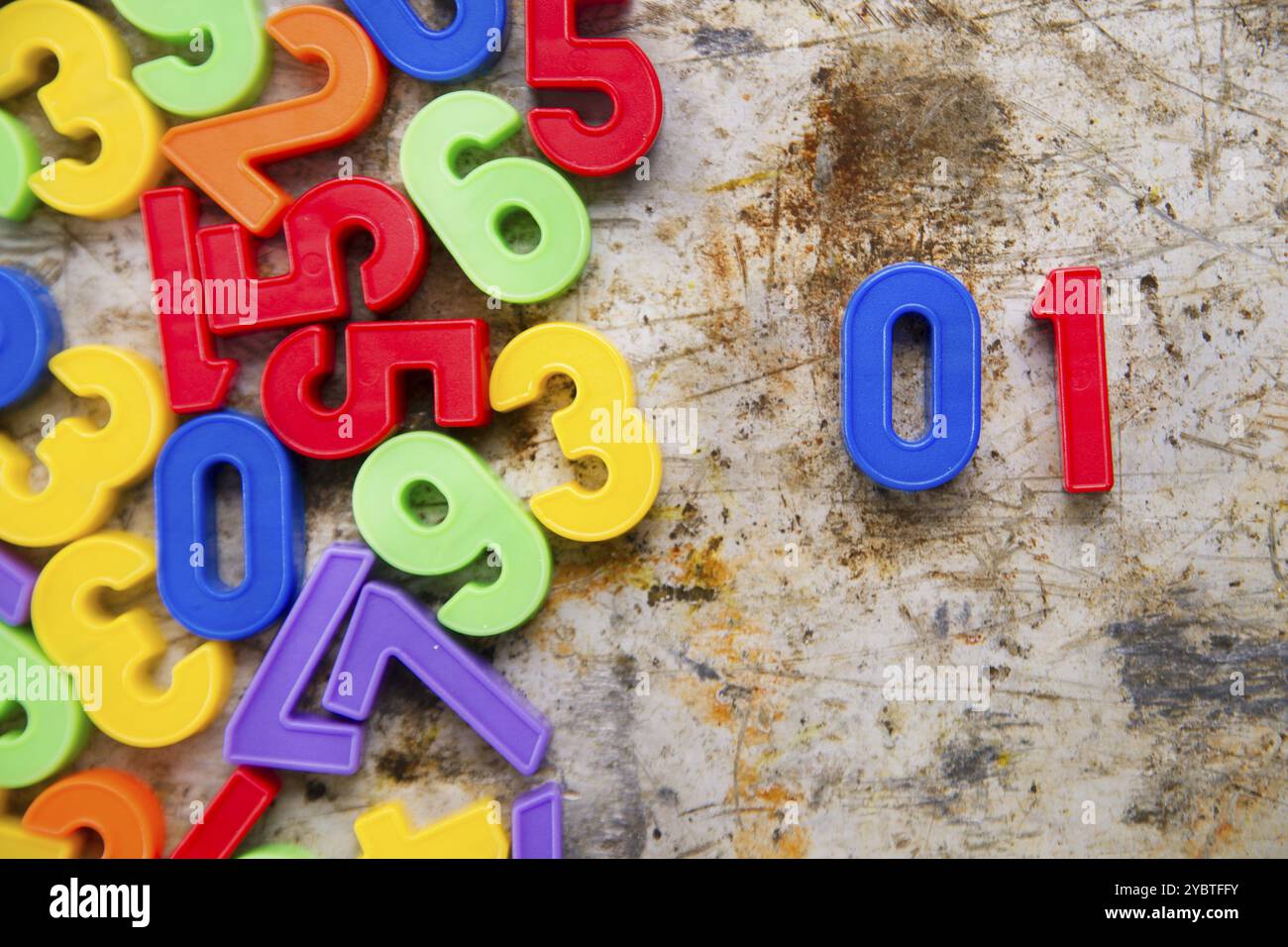 Number blocks magnetized to play for children with background Stock ...