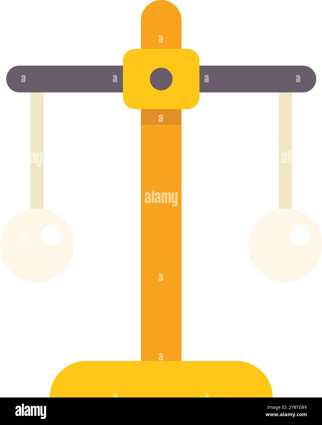 This flat design icon is depicting a balance scale weighing two objects ...