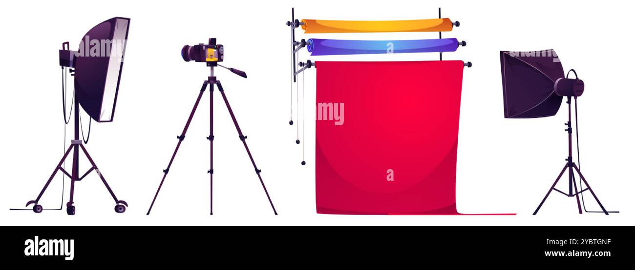 Professional studio photoshoot equipment - paper colorful backgrounds ...