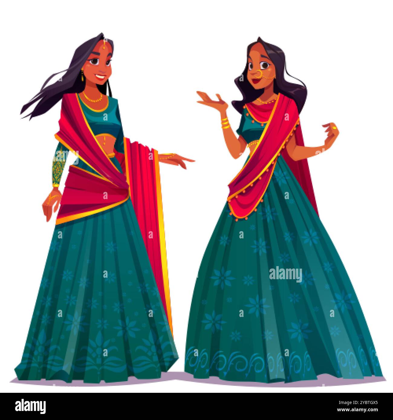 Young beautiful woman in traditional Indian saree, bracelets and ...