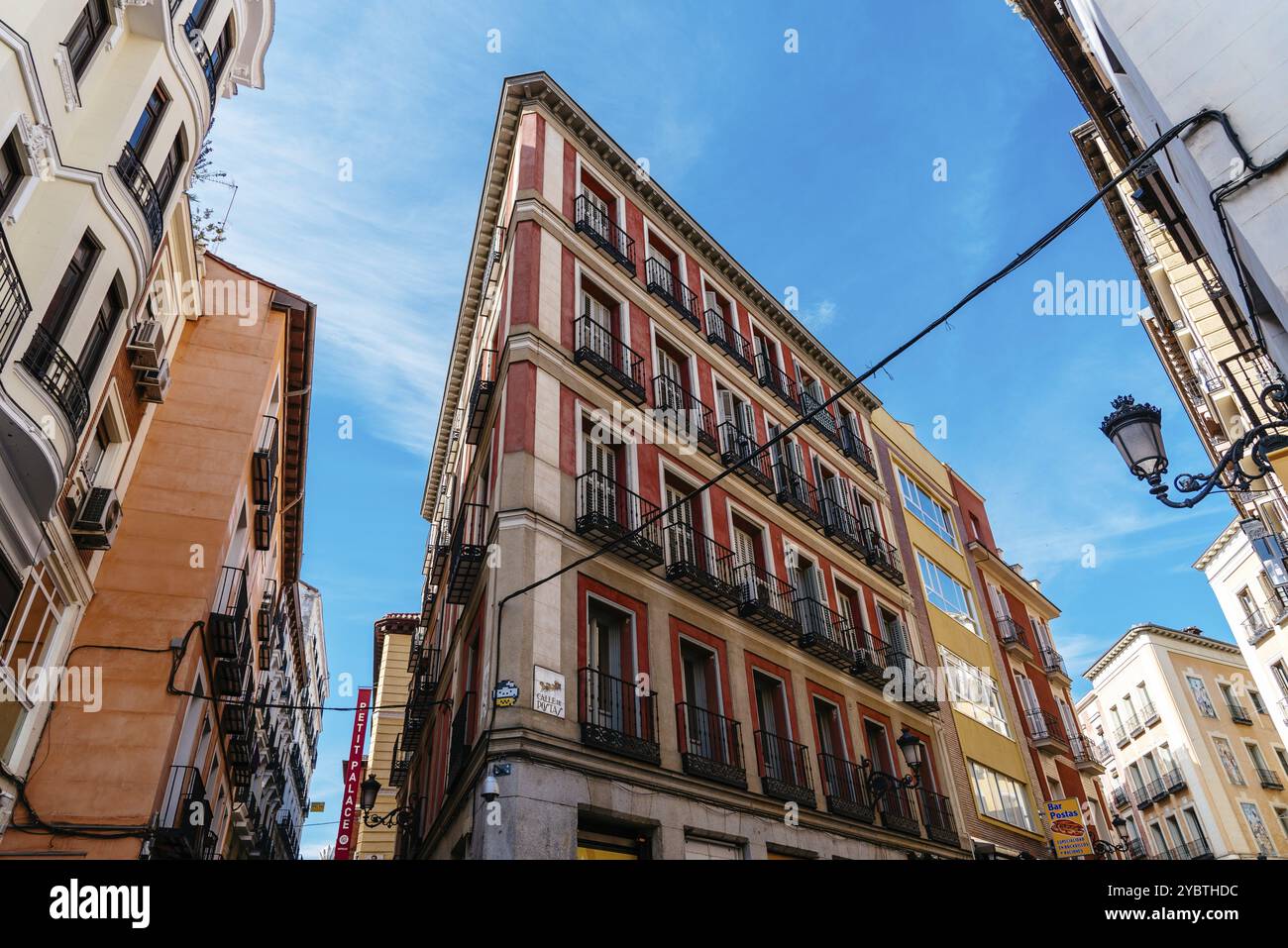 Madrid, Spain, May 8, 2021: Traditional residential buildings in ...