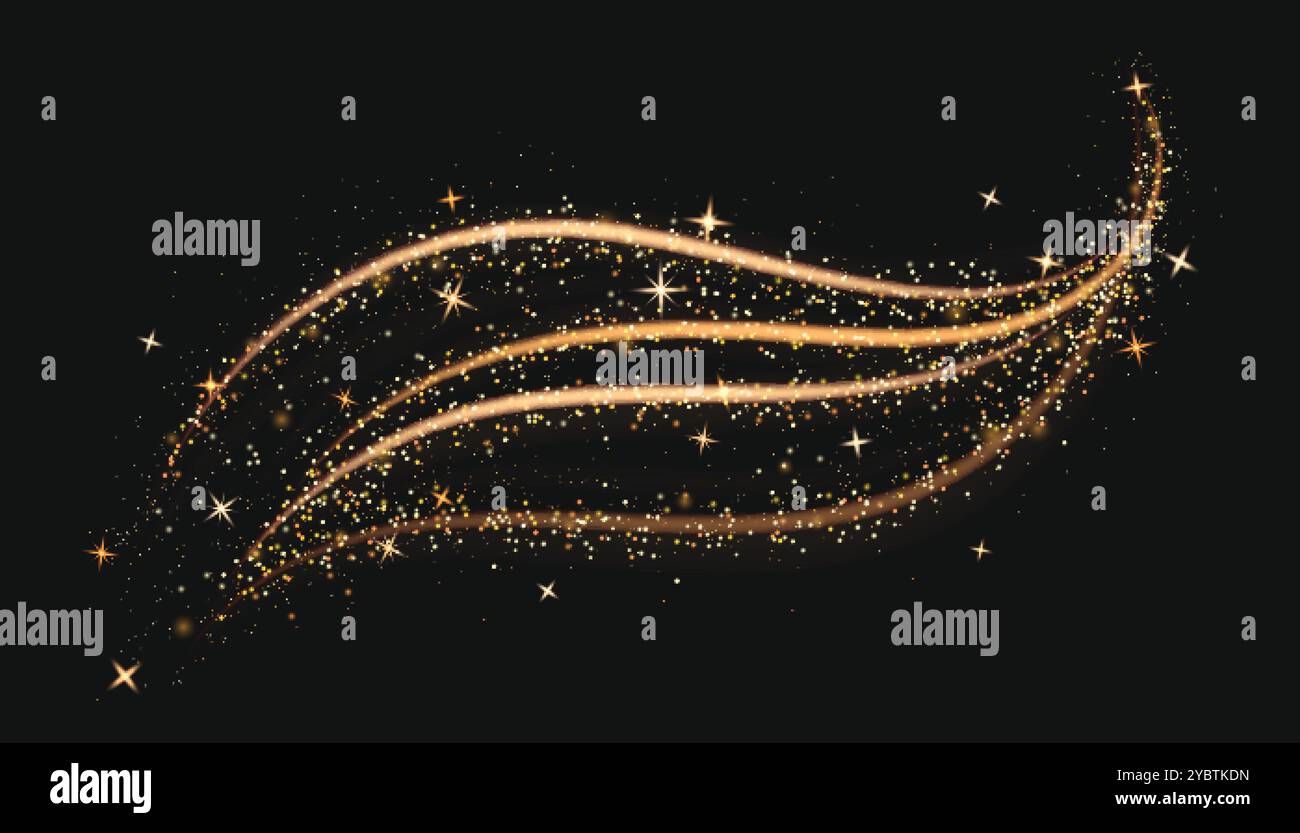 Magic fairy dust trail sparkling Stock Vector Images - Alamy