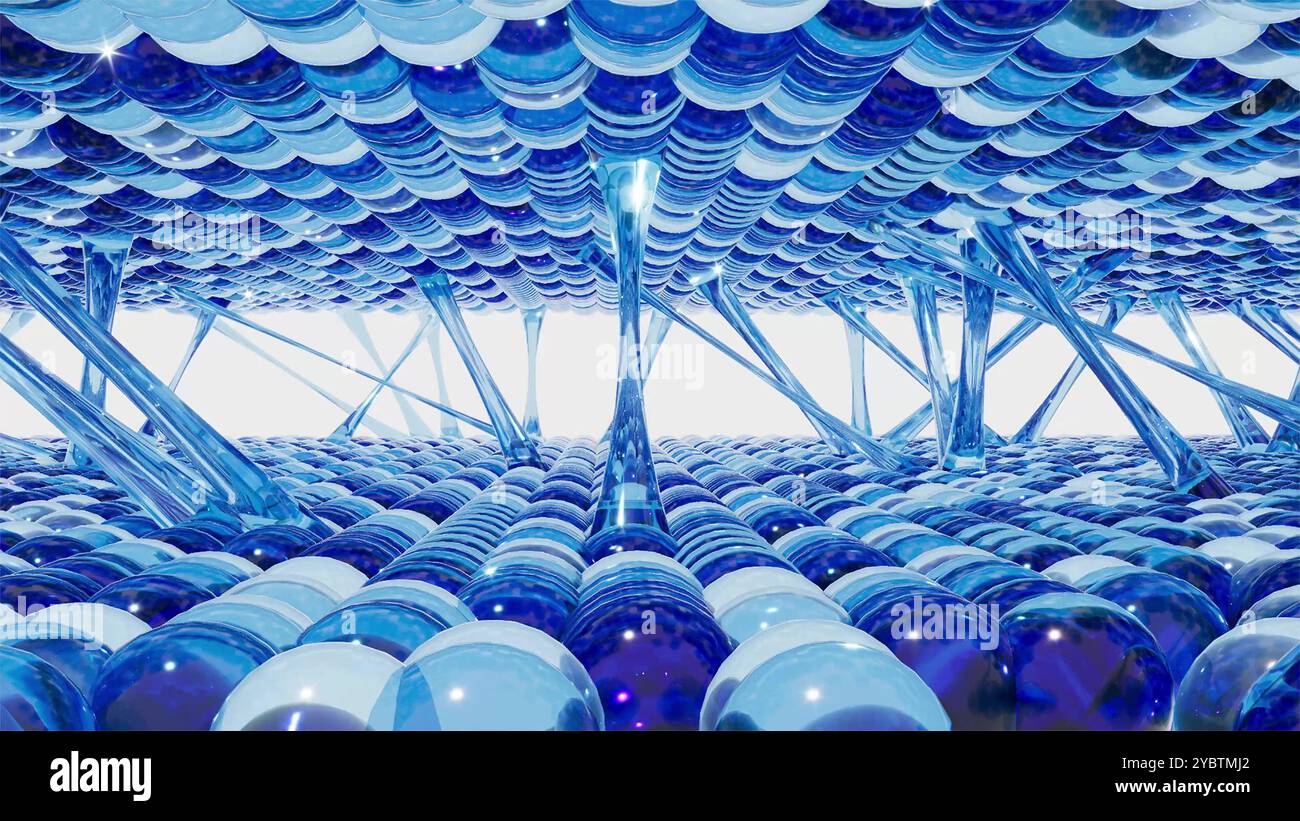 Blue glass fiber collagen medical tissue treatment health care 3d ...