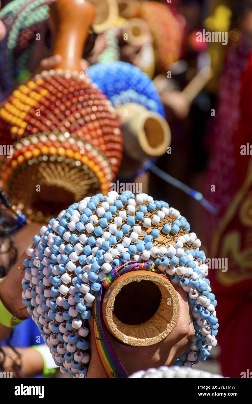 A rattle of African origin called xereque brought to Brazil by slaves ...