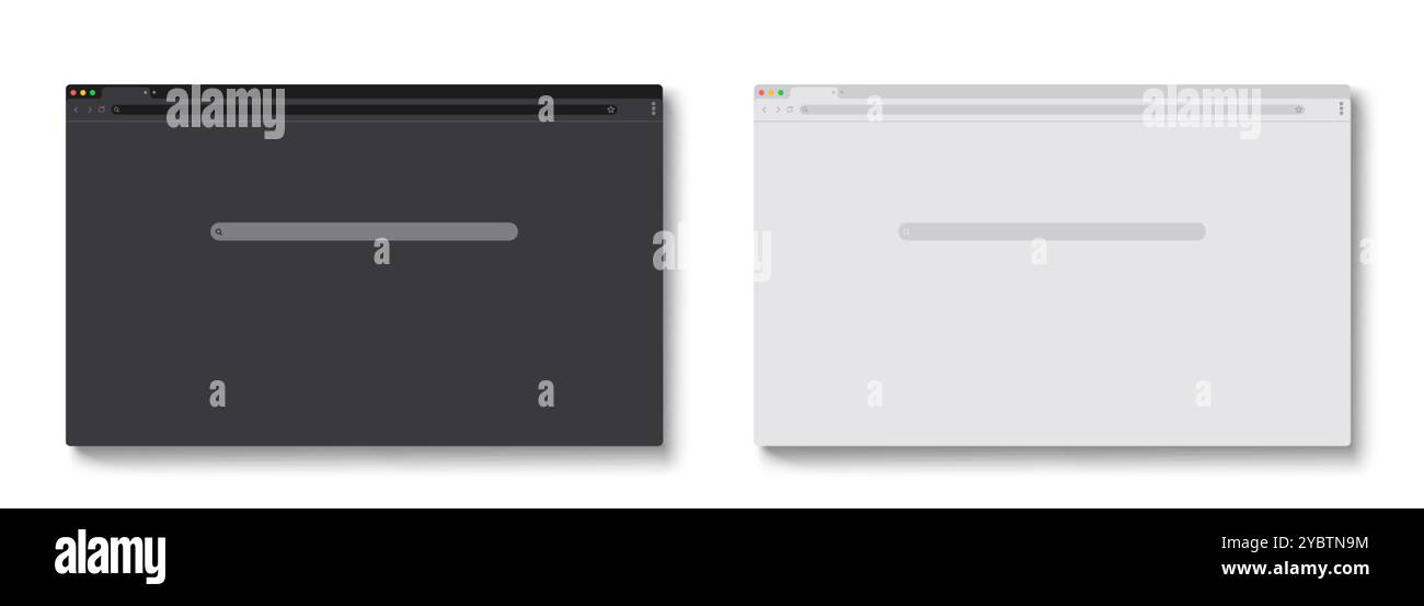 Browser windows set isolated on background. Vector realistic ...