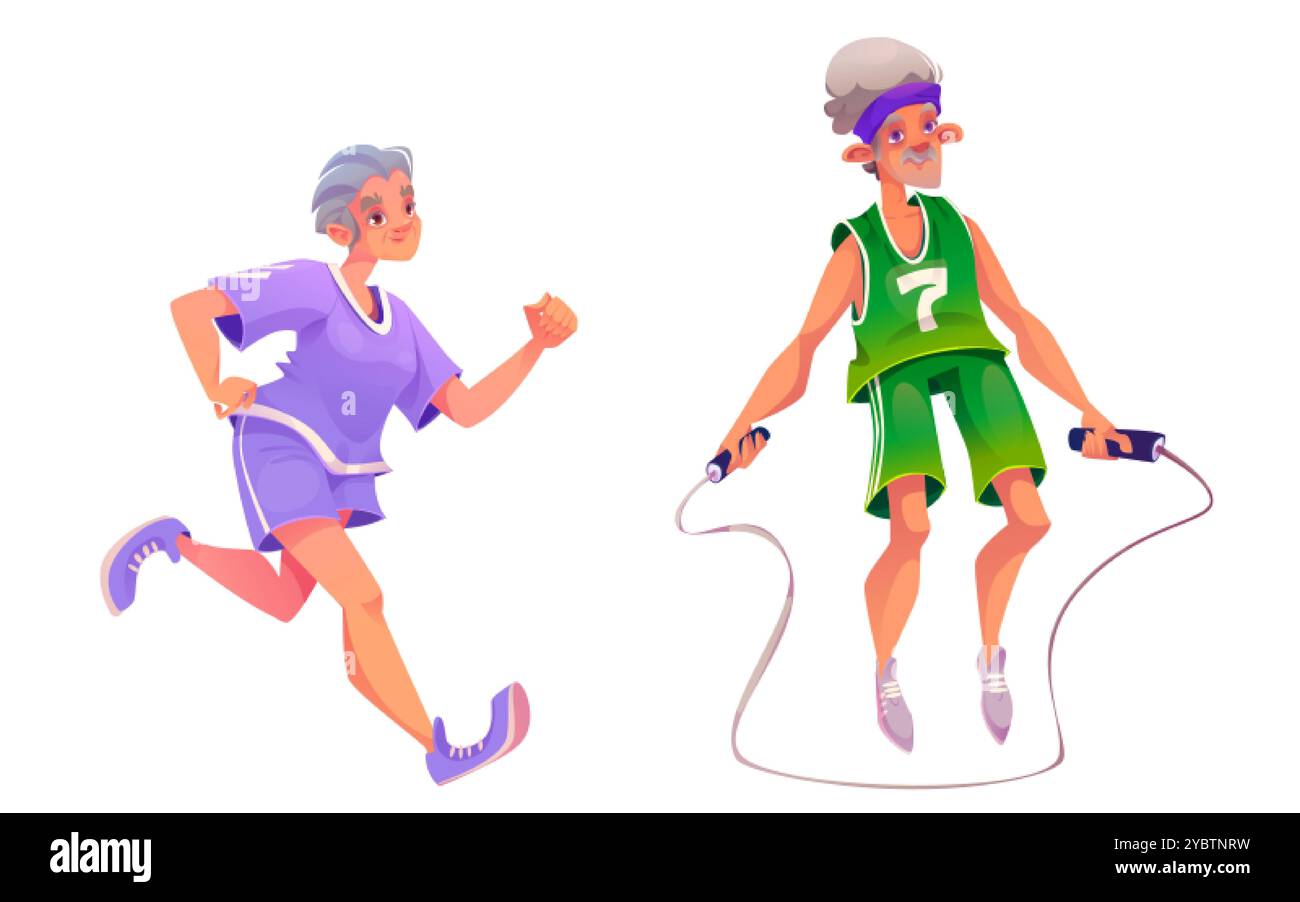 Mature woman exercises set Stock Vector Images - Alamy