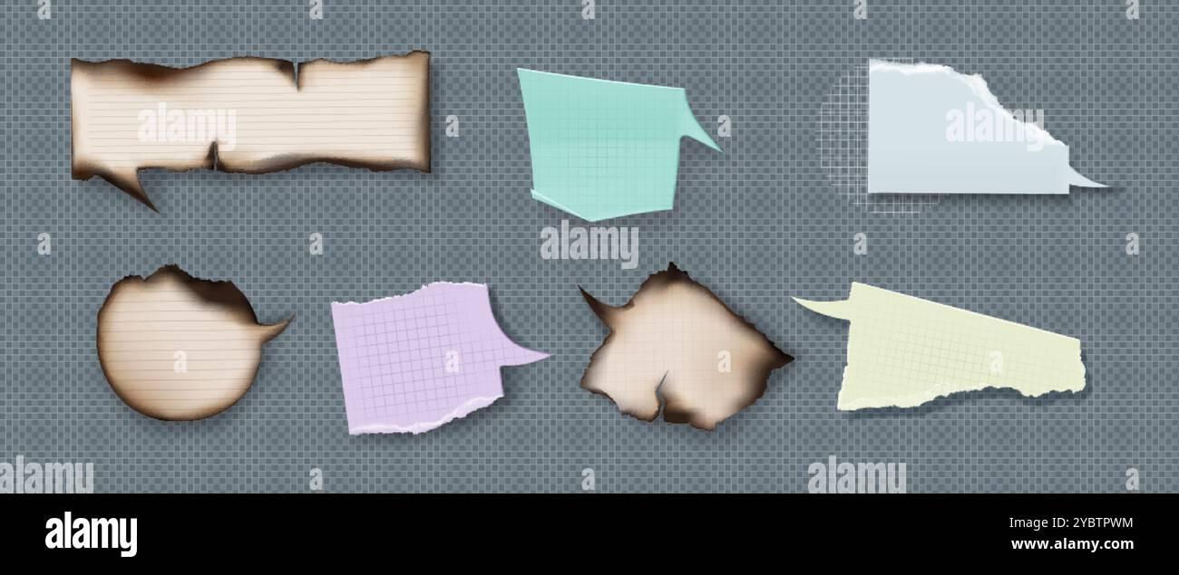 Grunge paper speech sticker. Text chat cloud for conversation in ...