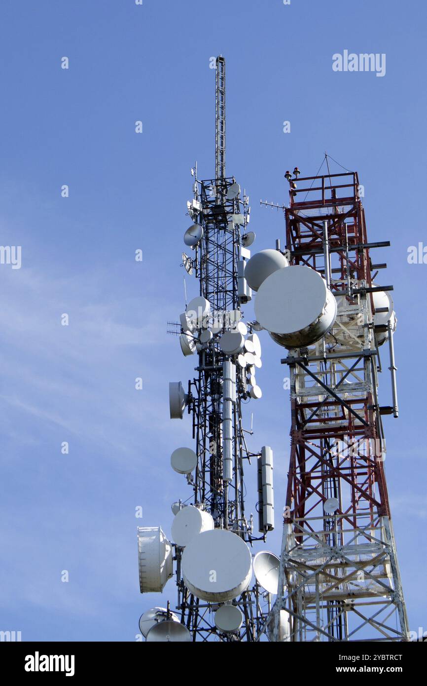Communication telecommunication television antennas hi-res stock ...