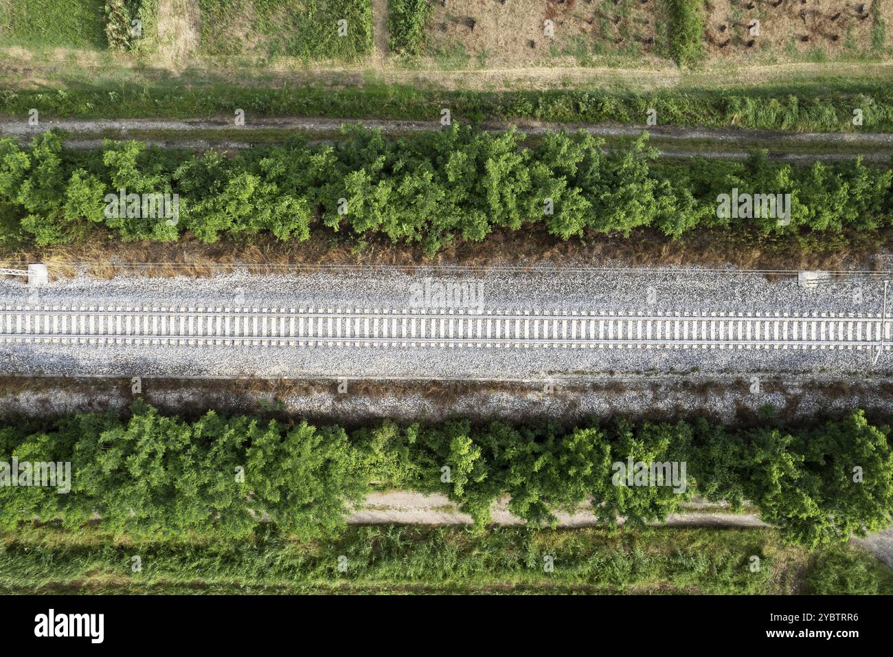 Railroad aerial top view hi-res stock photography and images - Alamy