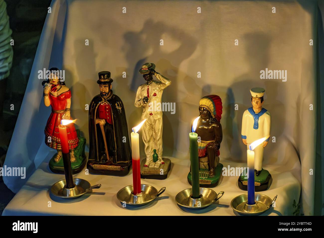 Religious altar honoring the entities and deities present in Umbanda ...