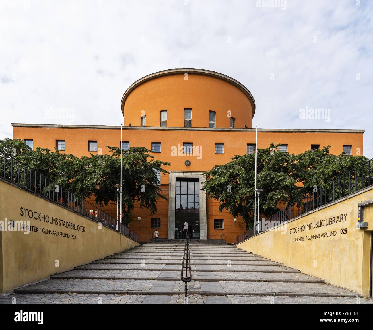 Stockholm, Sweden, August 8, 2019: Exterior view of Stockholm Public ...