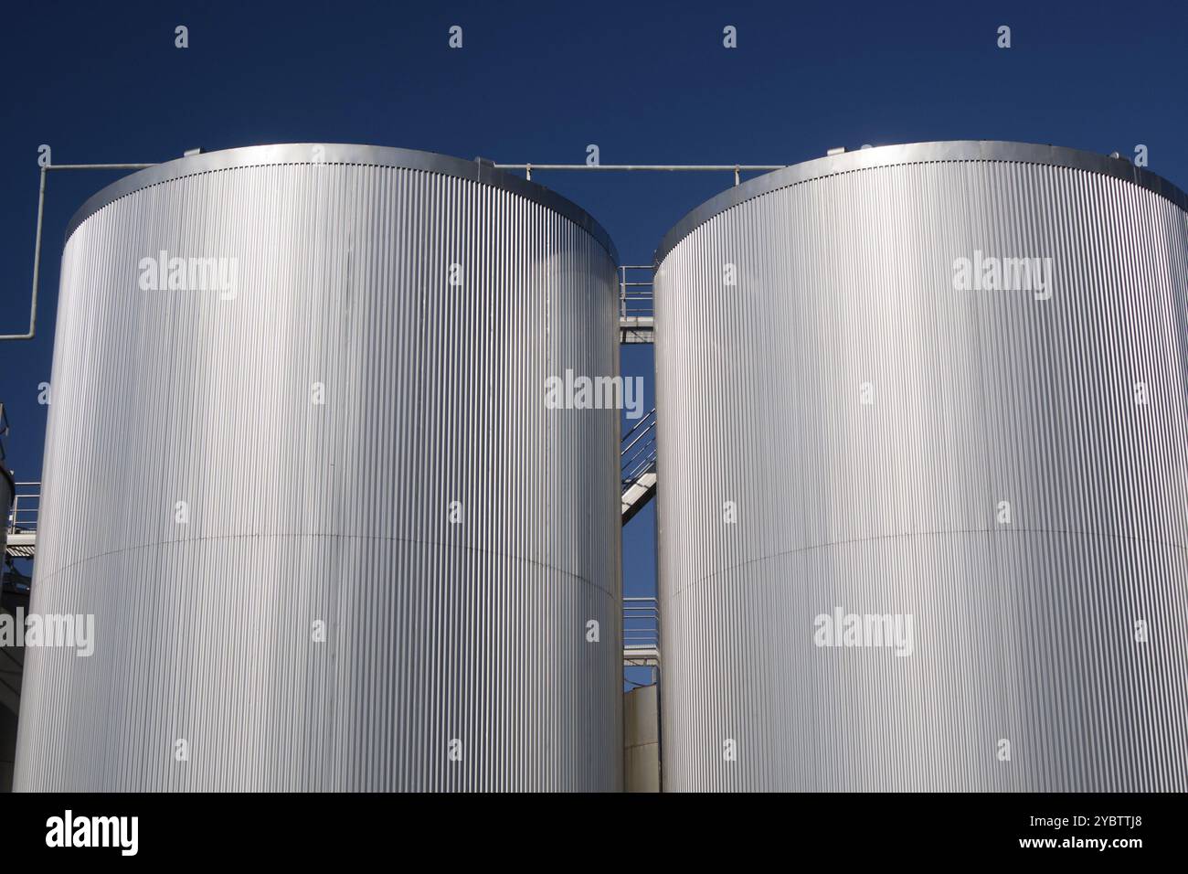 Elements of the food industry series of silos for storing raw material ...
