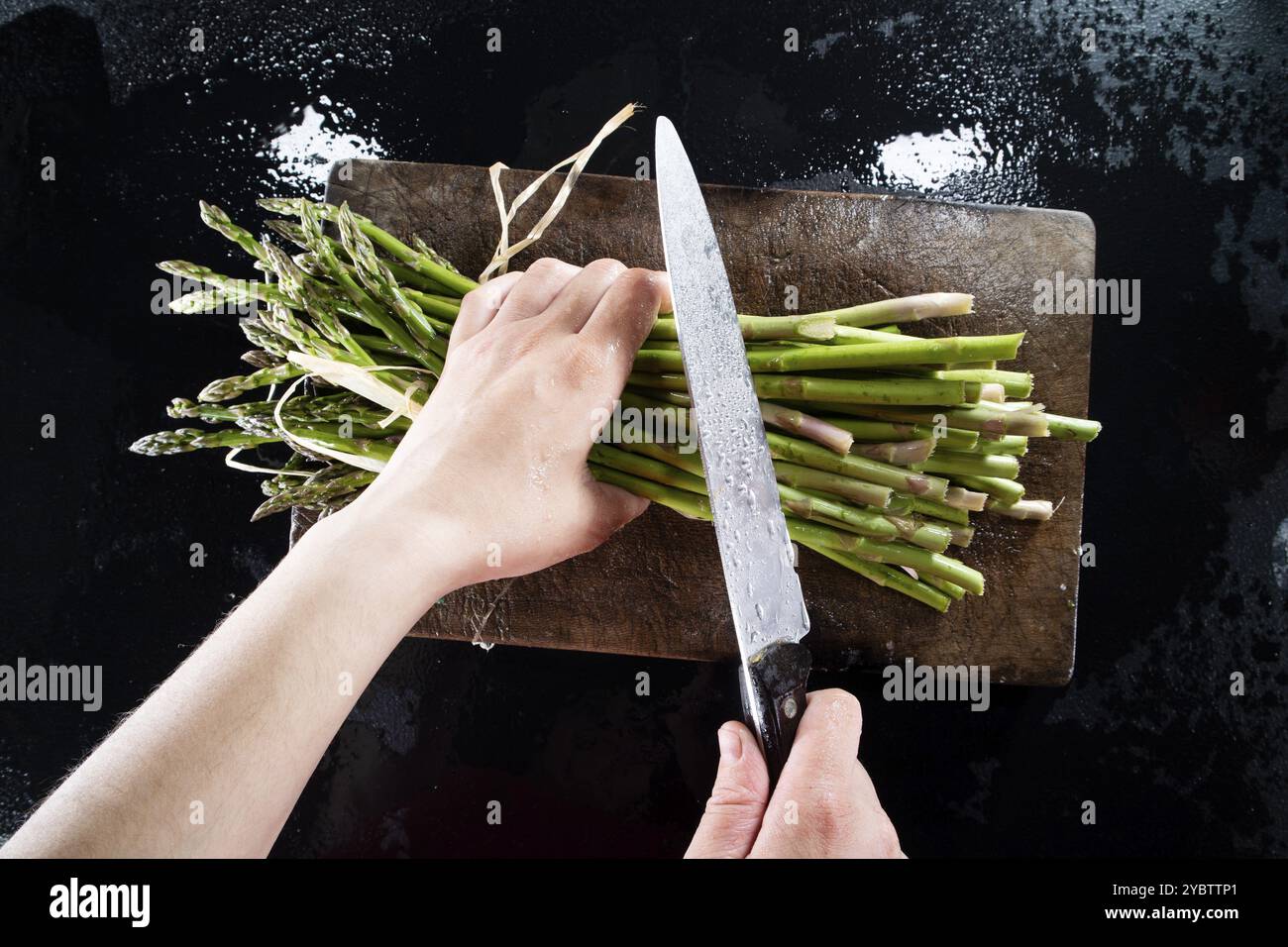 Photographic representation of the moment of preparation of a bunch of ...