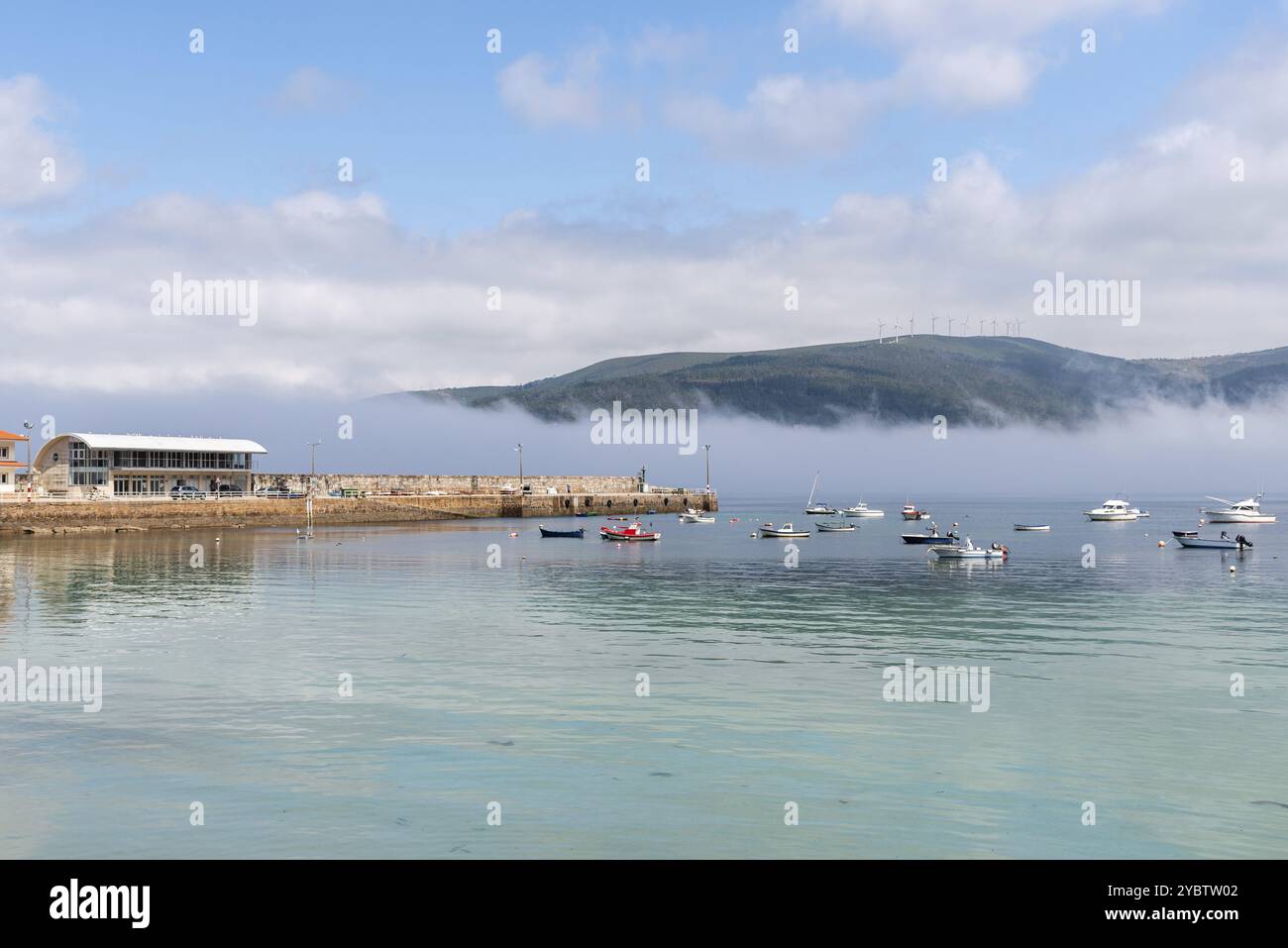 The harbour of O Pindo, a picturesque village in Costa da Morte or ...