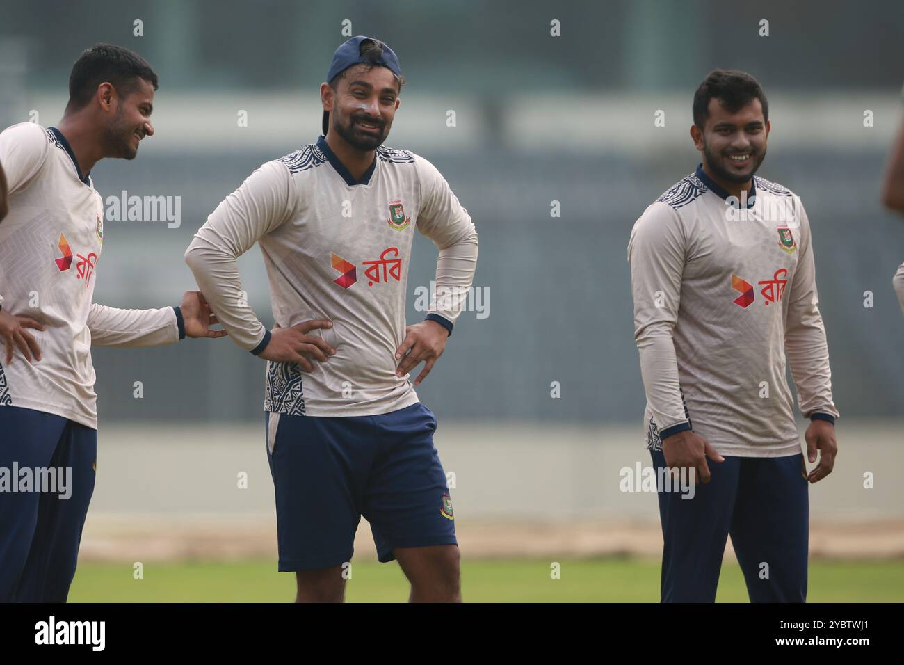 Bangladesh team attends practice session at the Sher-e-Bangla National Cricket Stadium (SBNCS ...