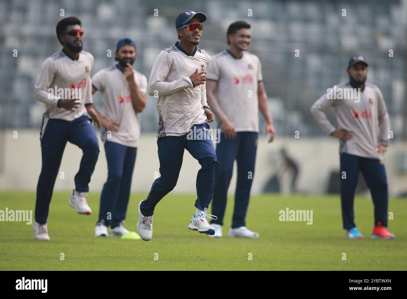 Bangladesh team attends practice session at the Sher-e-Bangla National Cricket Stadium (SBNCS ...