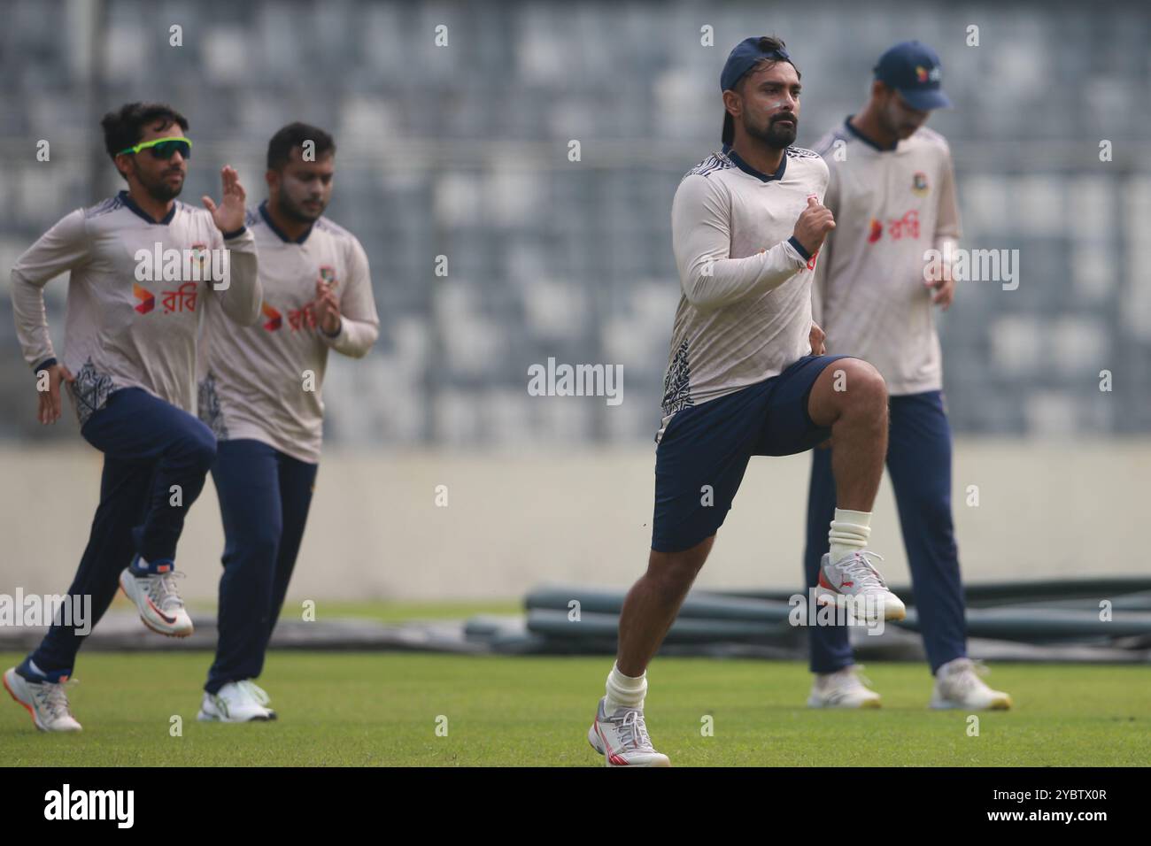 Bangladesh team attends practice session at the Sher-e-Bangla National Cricket Stadium (SBNCS ...