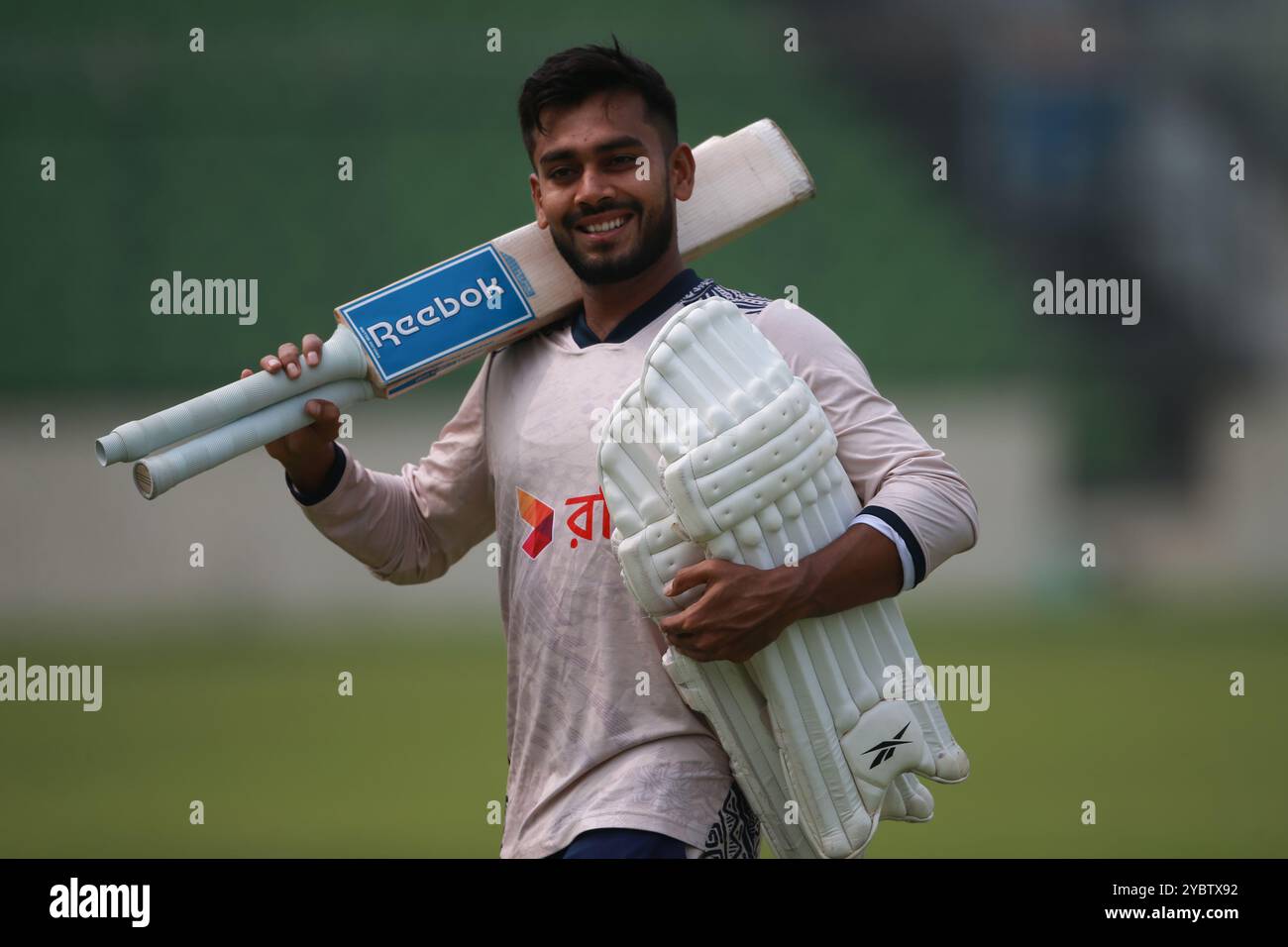 Mehedi Hasan Miraz during Bangladesh team attends practice session at ...