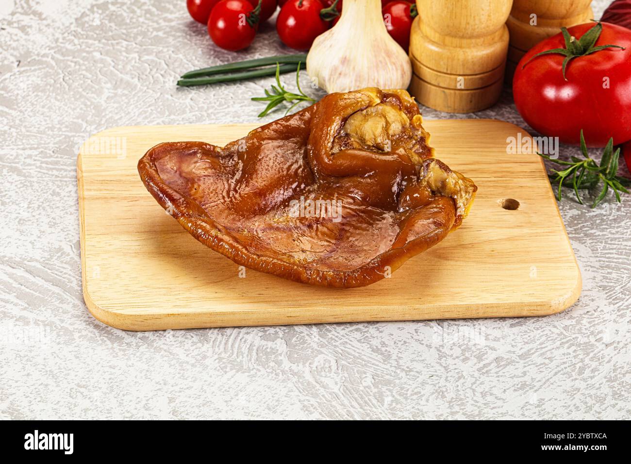 Chinese cuisine - Smoked pork ear snack appetizer Stock Photo - Alamy