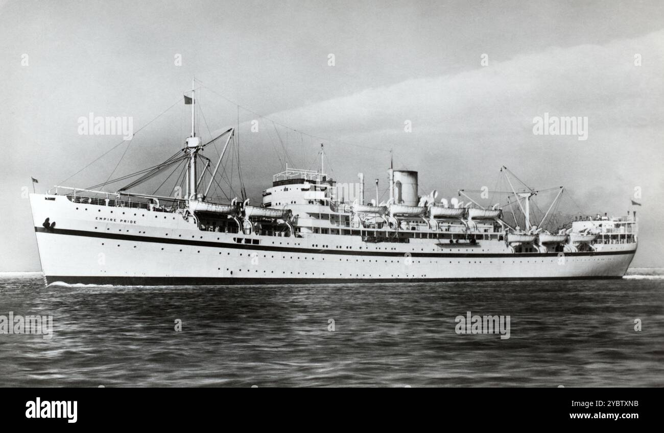 The troopship MV Empire Pride, c. 1945-1954 Stock Photo - Alamy