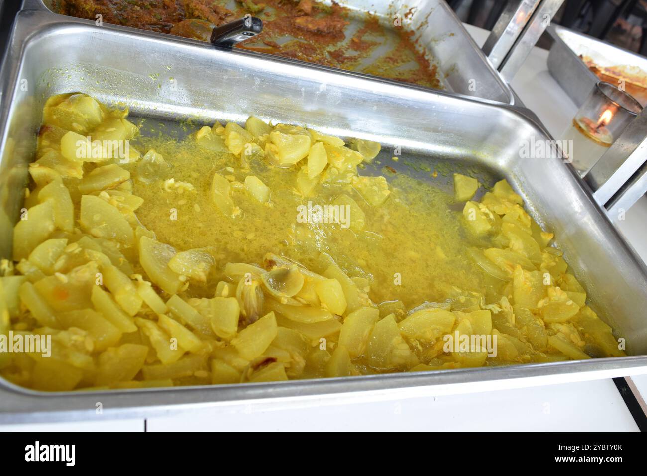 Malaysian cooked food in trays in Langkaei beach cafe Stock Photo - Alamy