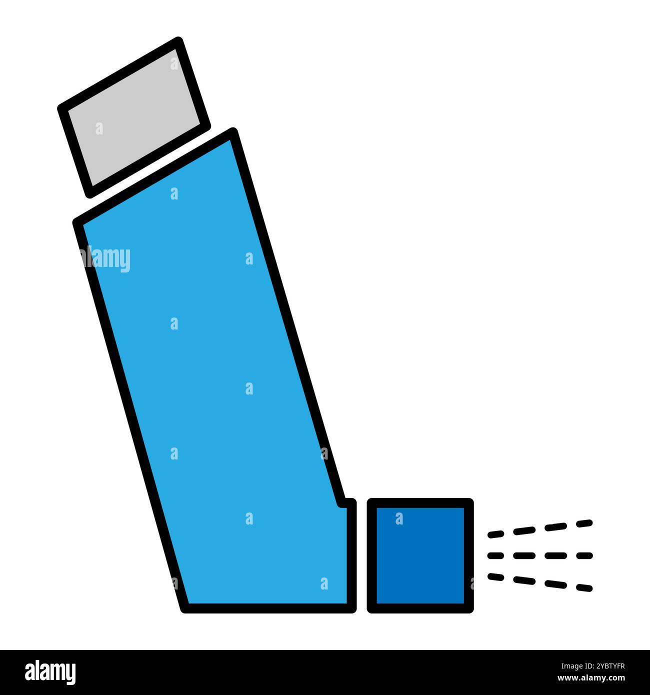 Asthma inhaler design icon, medicine health care sign, graphic vector ...