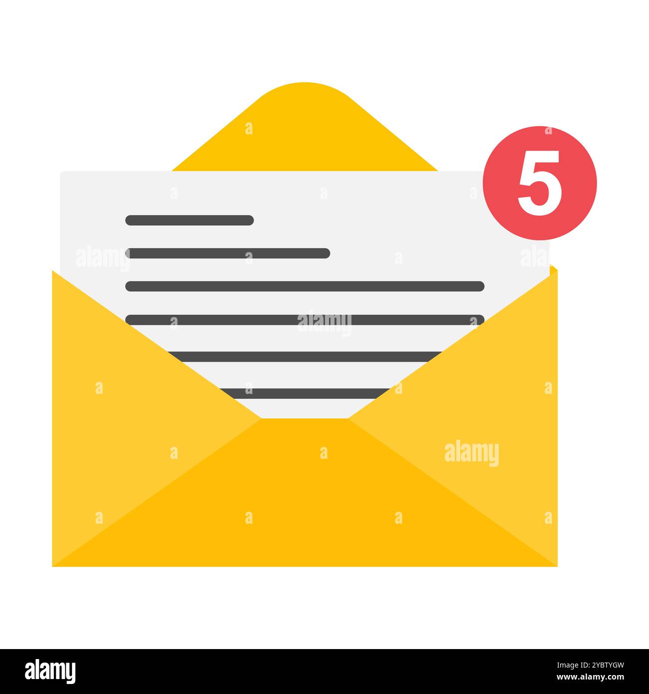 Email business icon, flat web client message sign, mail app vector ...